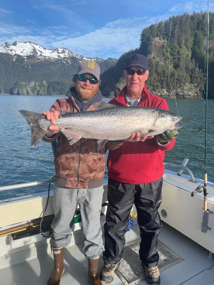 Colby with a fish bigger than him, escaping the Arizona heat ...